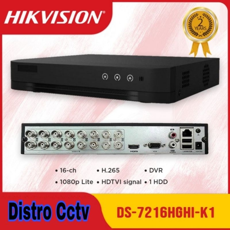 Jual Dvr 16ch hikvision DS-7216 HGHI K1 DvR Hikvision Turbo HD 16 ...