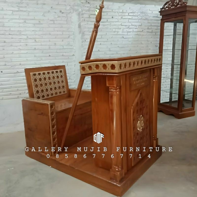 Jual mimbar masjid duduk mimbar masjid minimalis modern mimbar masjid ...