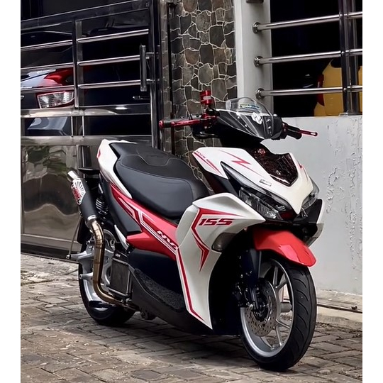 Jual STRIPING STICKER ALL NEW AEROX CONNECTED 155 NVX TRANSPARAN RED ...