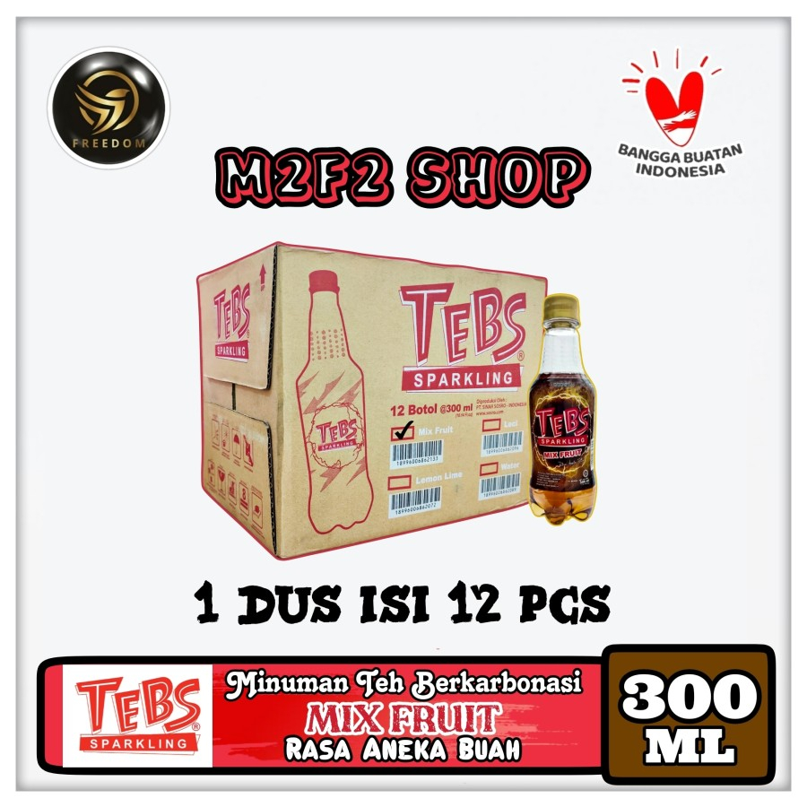 Jual TEBS Sparkling Soda Mix Fruit | Aneka Buah Botol Pet - 300 ml ...