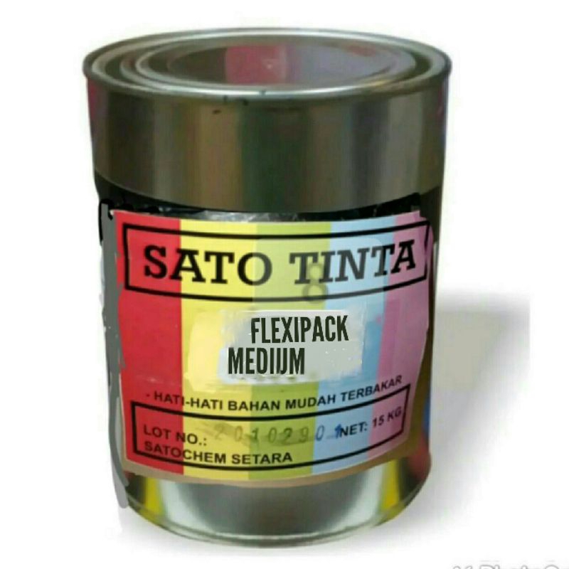 Jual Tinta Sablon Plastik SATO Flexipack Polymate MEDIUM 1KG | Shopee ...