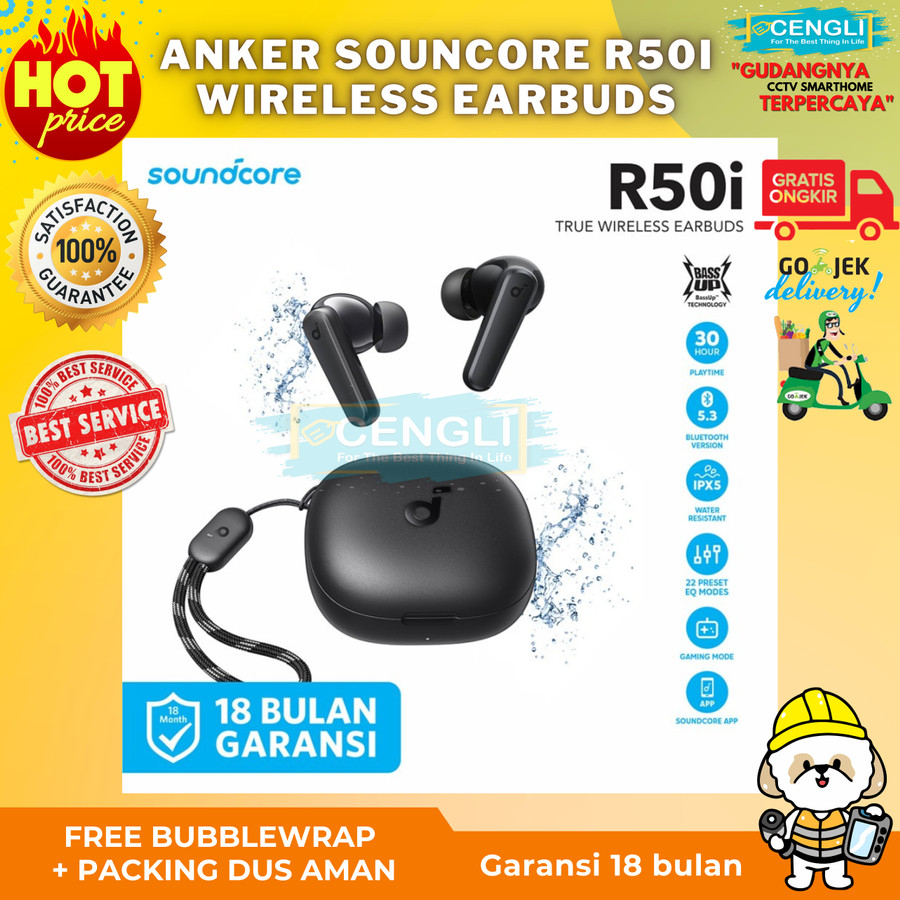 Jual TWS Anker SoundCore R50i - A3949 headset bluetooth Sound Core ...