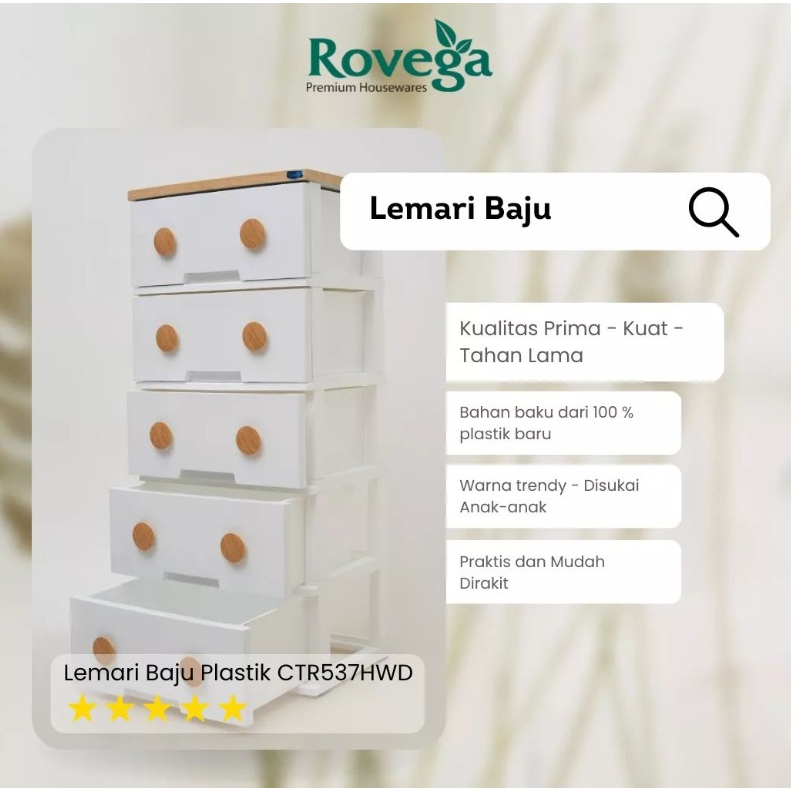 Jual LEMARI LACI PLASTIK ROVEGA SUSUN 5 MAGNUM ORIGINAL | Shopee Indonesia