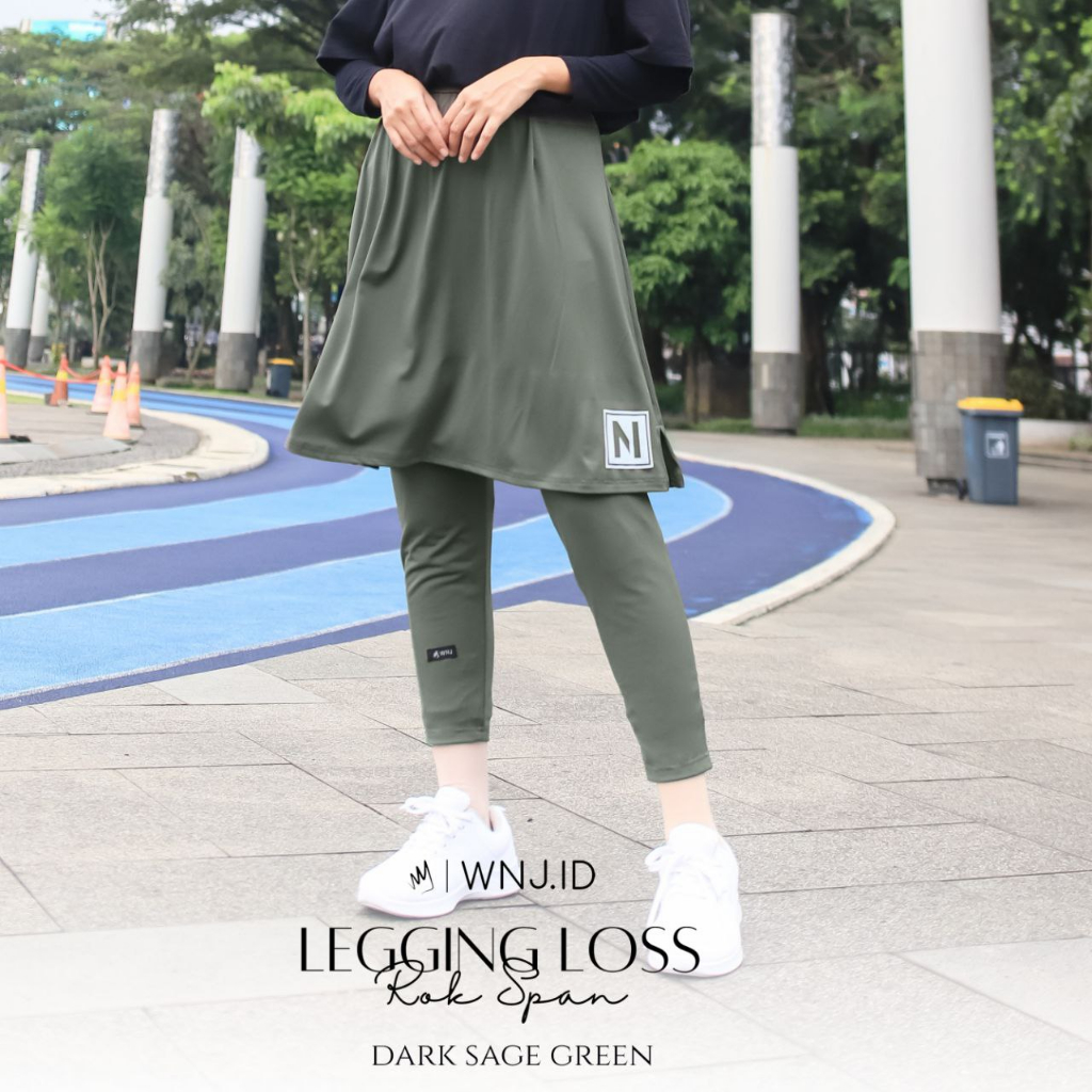 Jual Wnj Legging Loss Rok Span Bahan Zaida Crepe. Ringan, strech dan ...