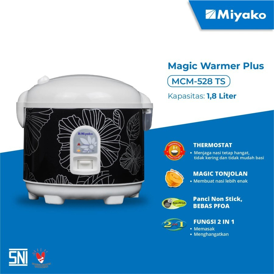 Jual Miyako magic com rice cooker mcm-528 ts 1.8 ltr 1,8 liter 1,5 kg ...