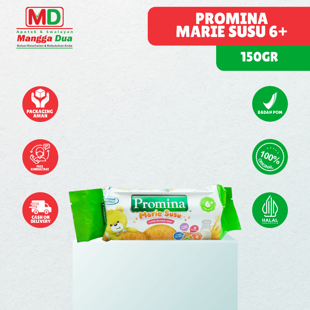 Jual PROMINA Biskuit Marie Susu 6 Bulan plus 150 g | Shopee Indonesia