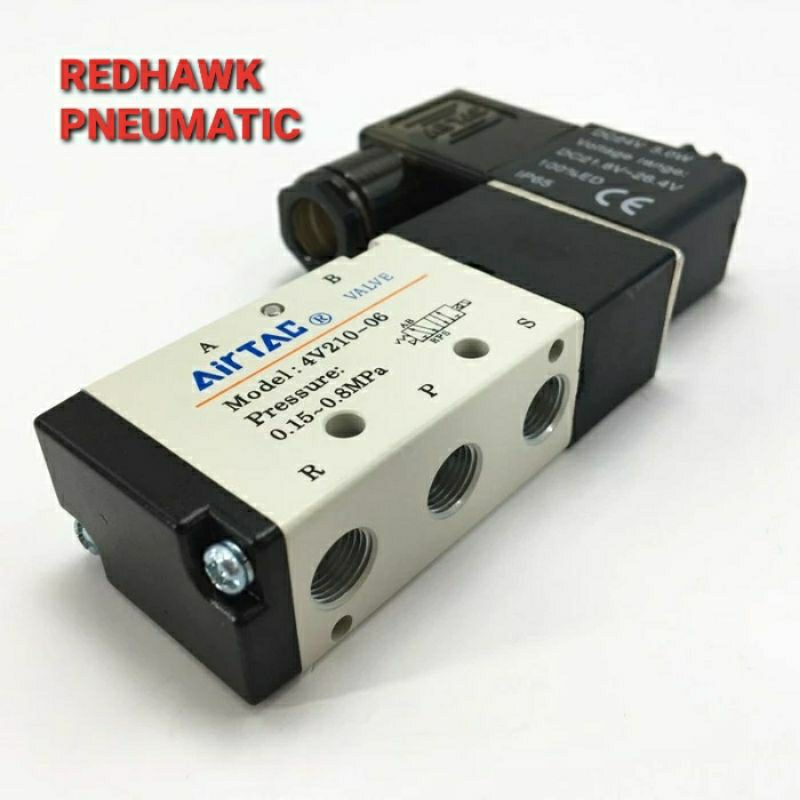 Jual SOLENOID VALVE AIRTAC 4V210-06 Ac220/DC24 / AIRTAC - DC 24 VOLT VAC220 RIH 4V110-06 VAC220 ...