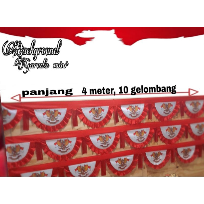 Jual bendera begron mini polos cantik 10glombang | Shopee Indonesia