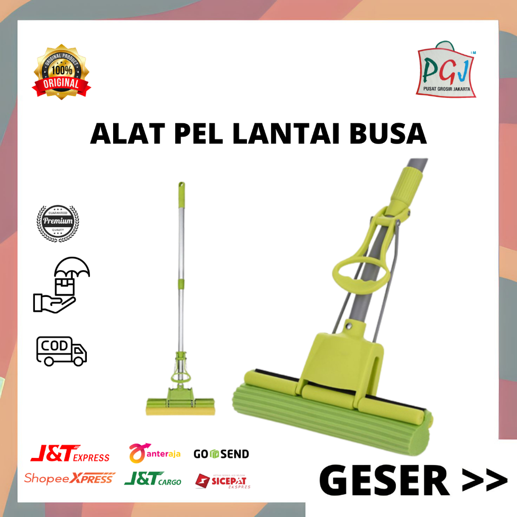 Jual PGJ - Alat Pembersih lantai Pengering Lantai Sodok Pel Busa / Alat ...