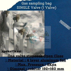 Jual Gas sampling bag SINGLE Valve (4liter) | Shopee Indonesia