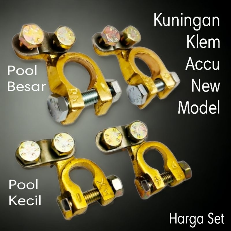 Jual Klem Pool Accu / Aki - Kuningan - Ukuran Kecil / Besar - Harga Set ...