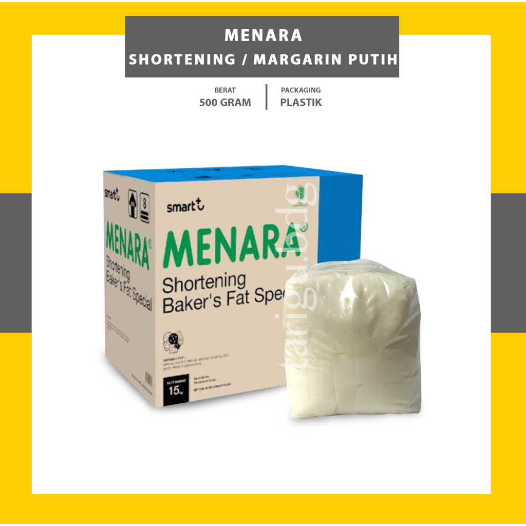Jual MENARA MENTEGA PUTIH 500GR - MENARA SHORTENING BAKERS FAT - CAKE ...