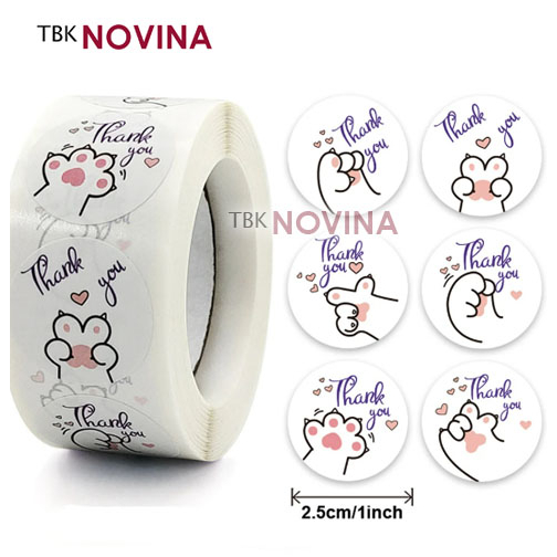 Jual [STIKER CUTE 10 pcs ] STIKER THANK YOU CUTE LUCU / STIKER LABEL ...