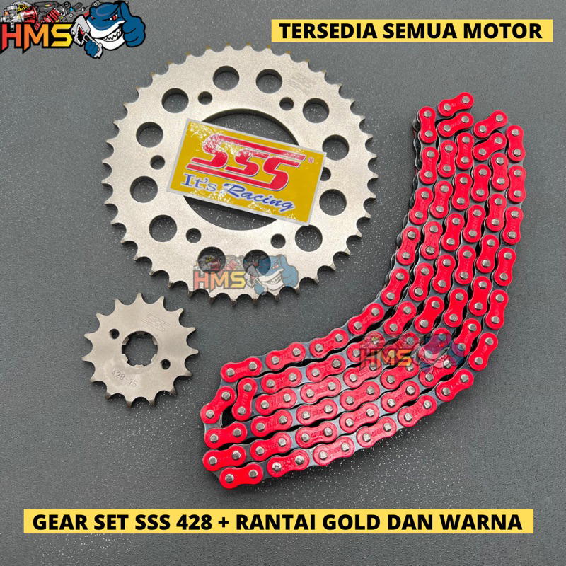 Jual Gir Gear Set SSS 428 415 Satria Fu Satria Fu Face lift Satria Fu Lama Shogun 125 Smash ...