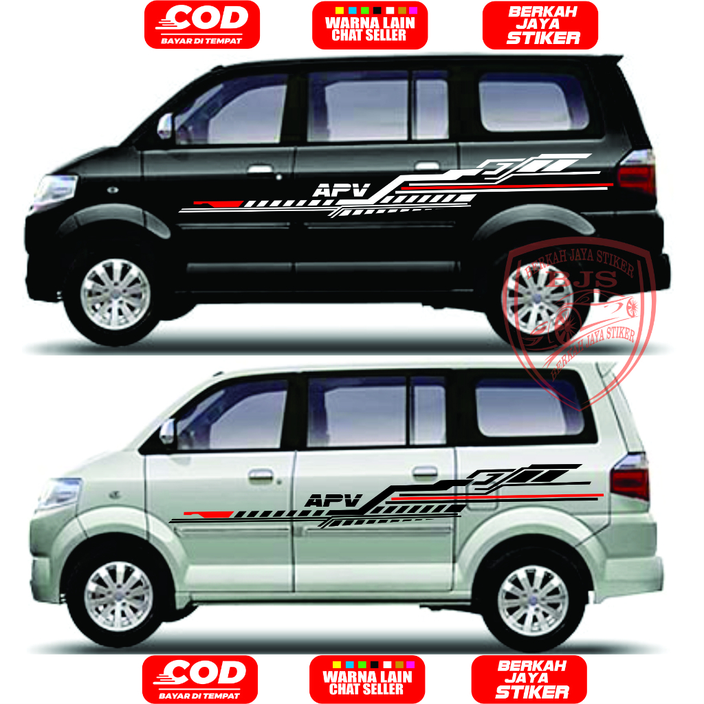 Jual STIKER MOBIL APV STICKER CUTTING BODY SAMPING MOBIL | Shopee Indonesia