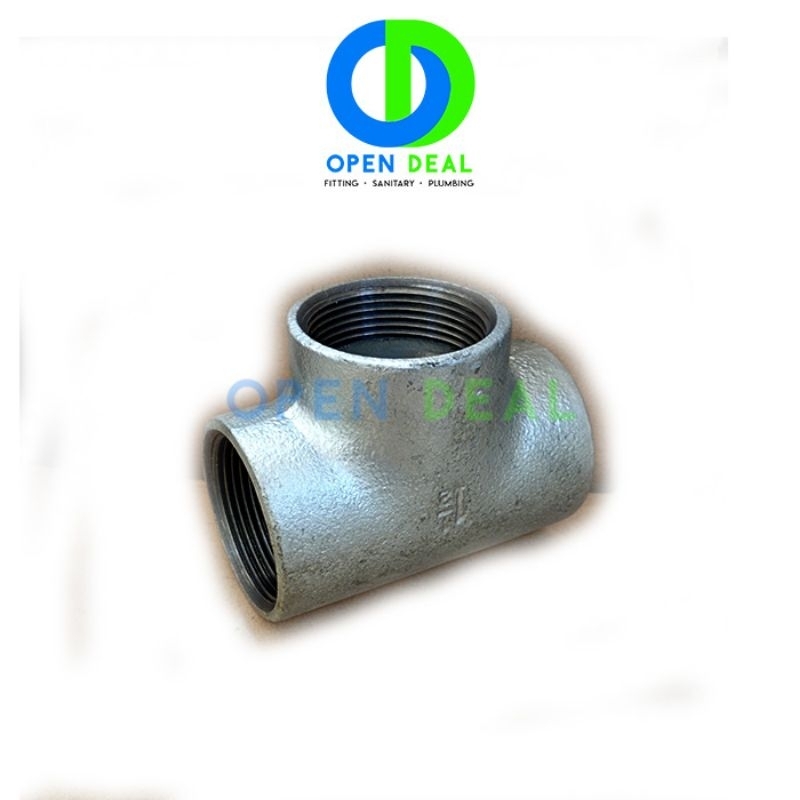 Jual Tee Besi 1 1/2" IN Drat Dalam G Brand / Tee 1 1/2 INCH Galvanis ...