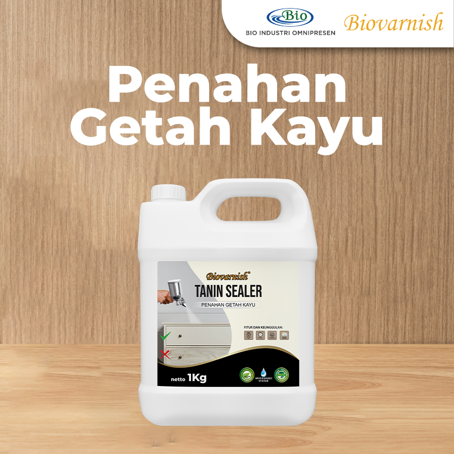 Jual Biovarnish Tanin Sealer Cat Penahan Getah Kayu 1 kg | Shopee Indonesia