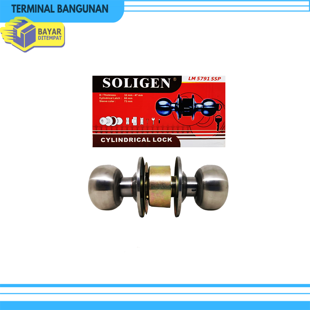 Jual Kunci Bulat Handle Pintu Gagang Bulat Kunci Kamar Mandi Soligen ...