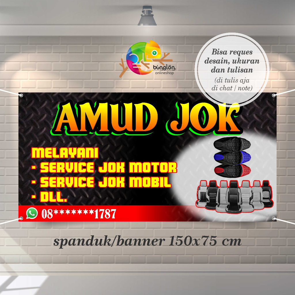 Jual Size 150x75 Spanduk Banner Service Jok Motor Mobil Bisa Custom ...