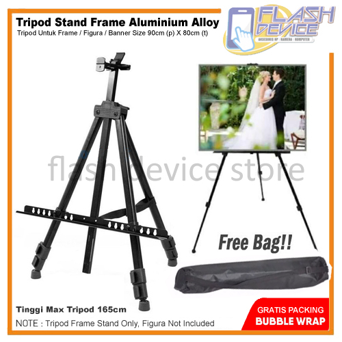 Jual Tripod Frame Stand Alumunium Display Pigura/Banner/Foto | Shopee ...