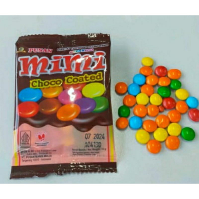 Jual Mimi Choco Coated Coklat Kancing ( isi 10 pcs @12gr ) | Shopee ...