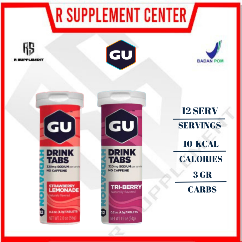 Jual Gu Hydration Drink Tabs GuGel Electrolyte Replenishment Tablet ...