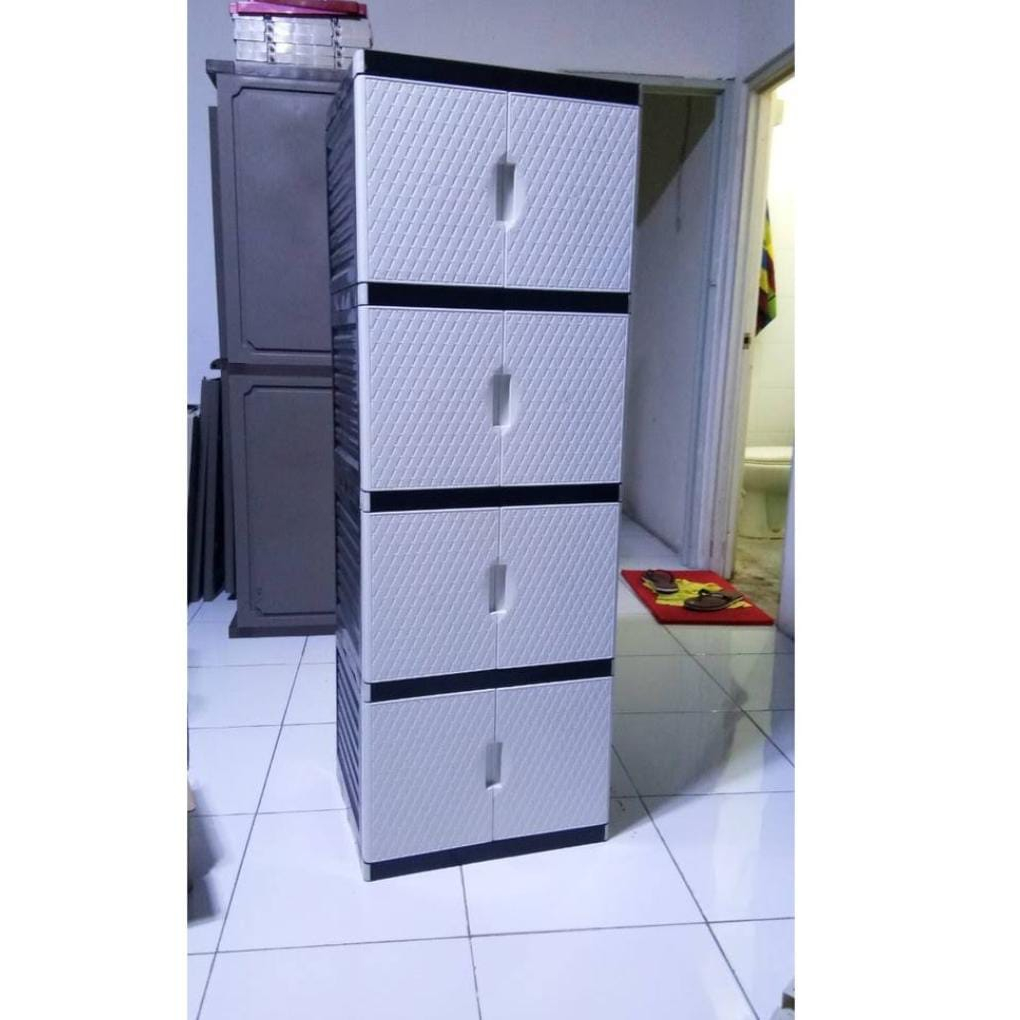 Jual LEMARI PAKAIAN PLASTIK 4 SUSUN ELCO READY! | Shopee Indonesia