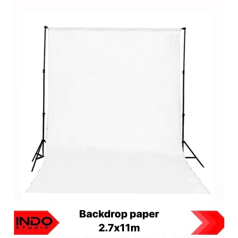Jual Background Paper Putih 2.7x11m Backdrop Kertas Studio White Foto ...
