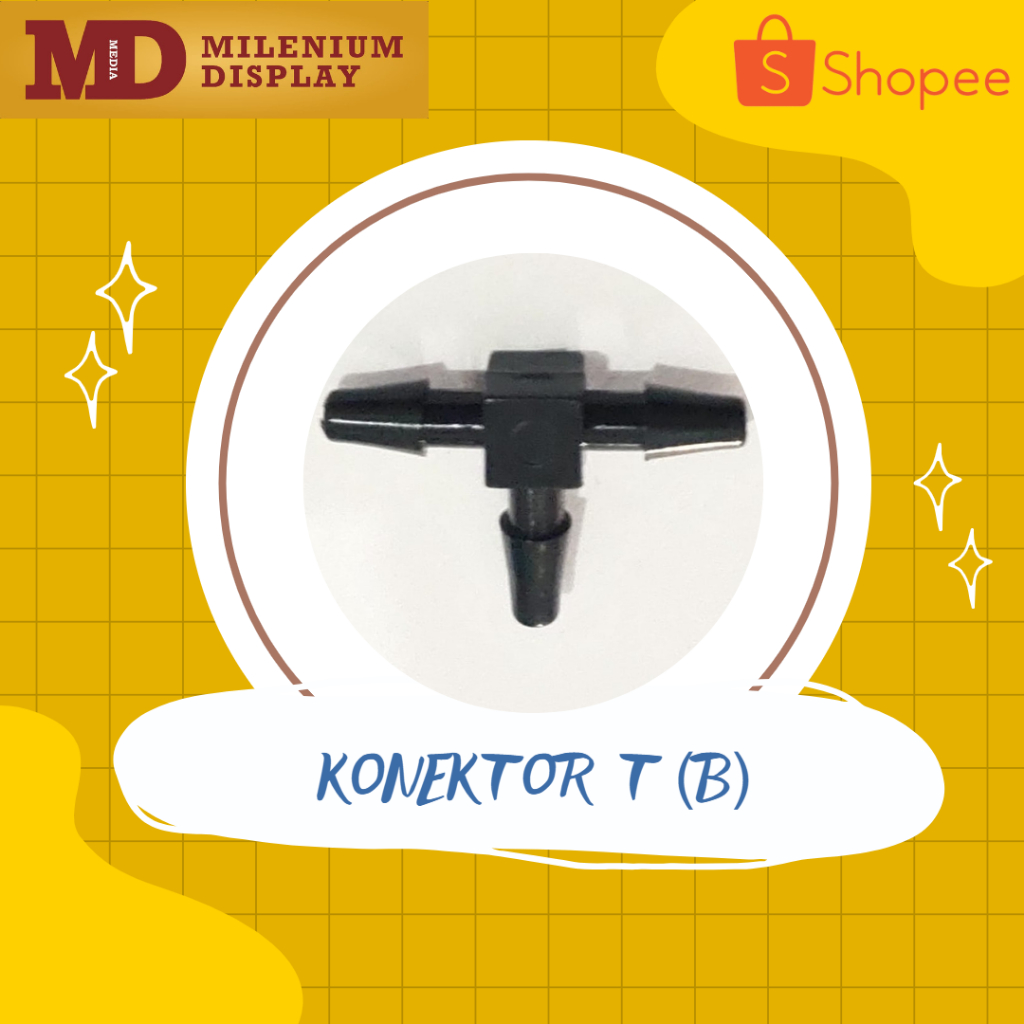 Jual Connector T Socket 3 mm dan 4 mm l Fitting Selang Digital Printing ...