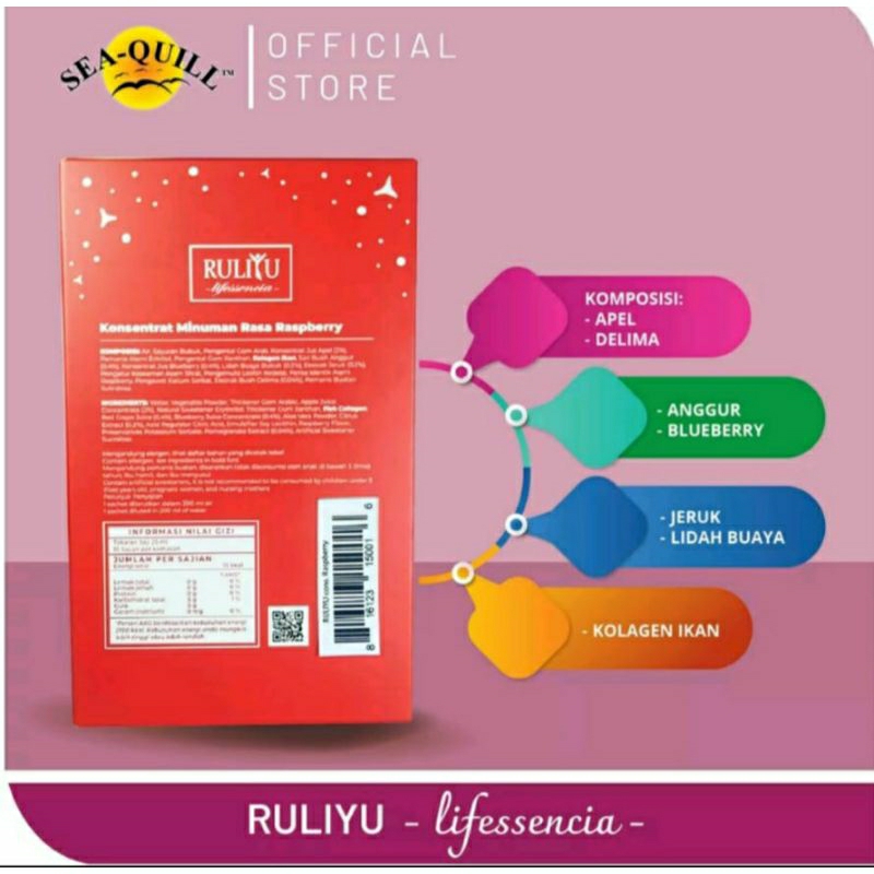 Jual RuLiYu Konsentrat Raapberry Minuman Kesahatan Kulit Isi 10 sachet ...
