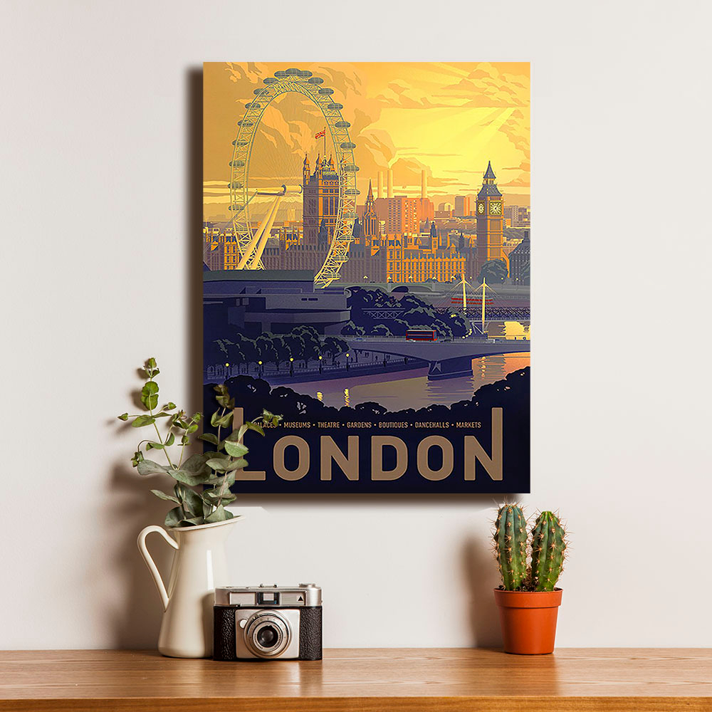 Jual Poster Destinasi Wisata Kota London Inggris Travel 23 - Dekorasi ...