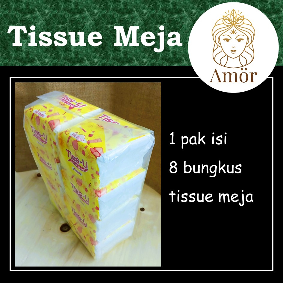 Jual tissue meja makan pop up 2 ply / tisu persegi kecil isi 8 bungkus ...