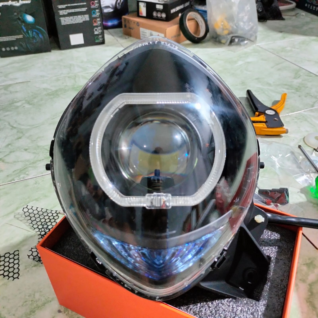 Jual HEADLAMP CUSTOM PROJIE BILED YAMAHA FINO 125 PREMIUM / SPORTY ...