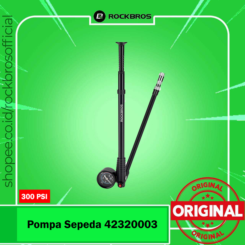 Jual Pompa Sepeda Rockbros 42320003 Hitam Standing Pumpa Presta ...