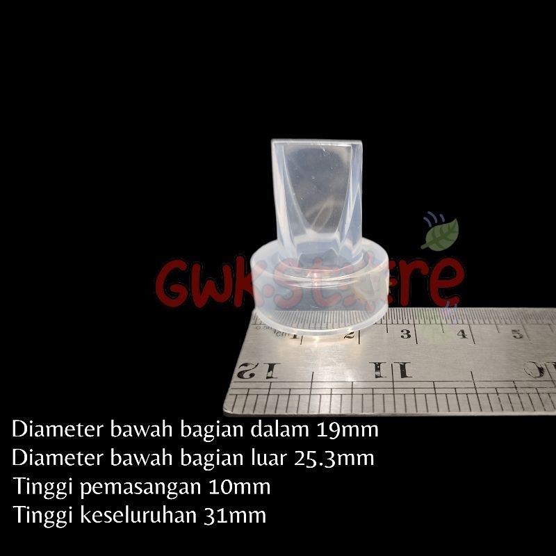 Jual Valve katup pompa asi bening 25,3mm duckbill valve universal M2 ...