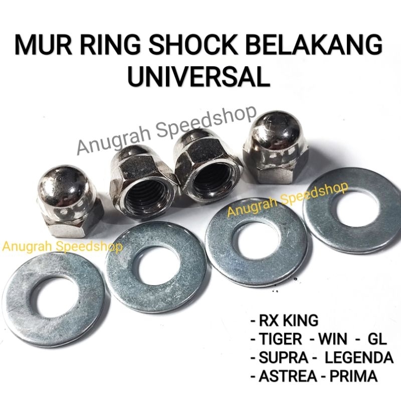 Jual MUR TOPI CHROME SHOCK BELAKANG TIGER SUPRA WIN CB ASTREA LEGENDA ...