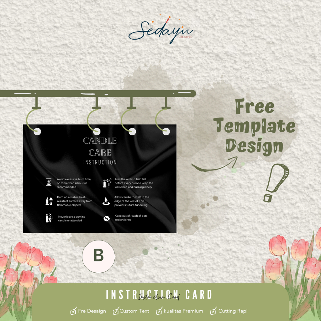 Jual Instruction Card | Kartu Instruksi | Kartu Cara Pemakaian Produk ...