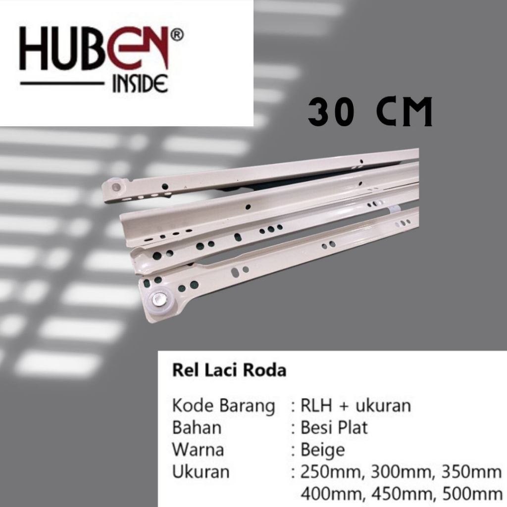 Jual Rel Laci Huben 30 Cm Putih Rel Laci Sliding Roda Bahan Besi ...