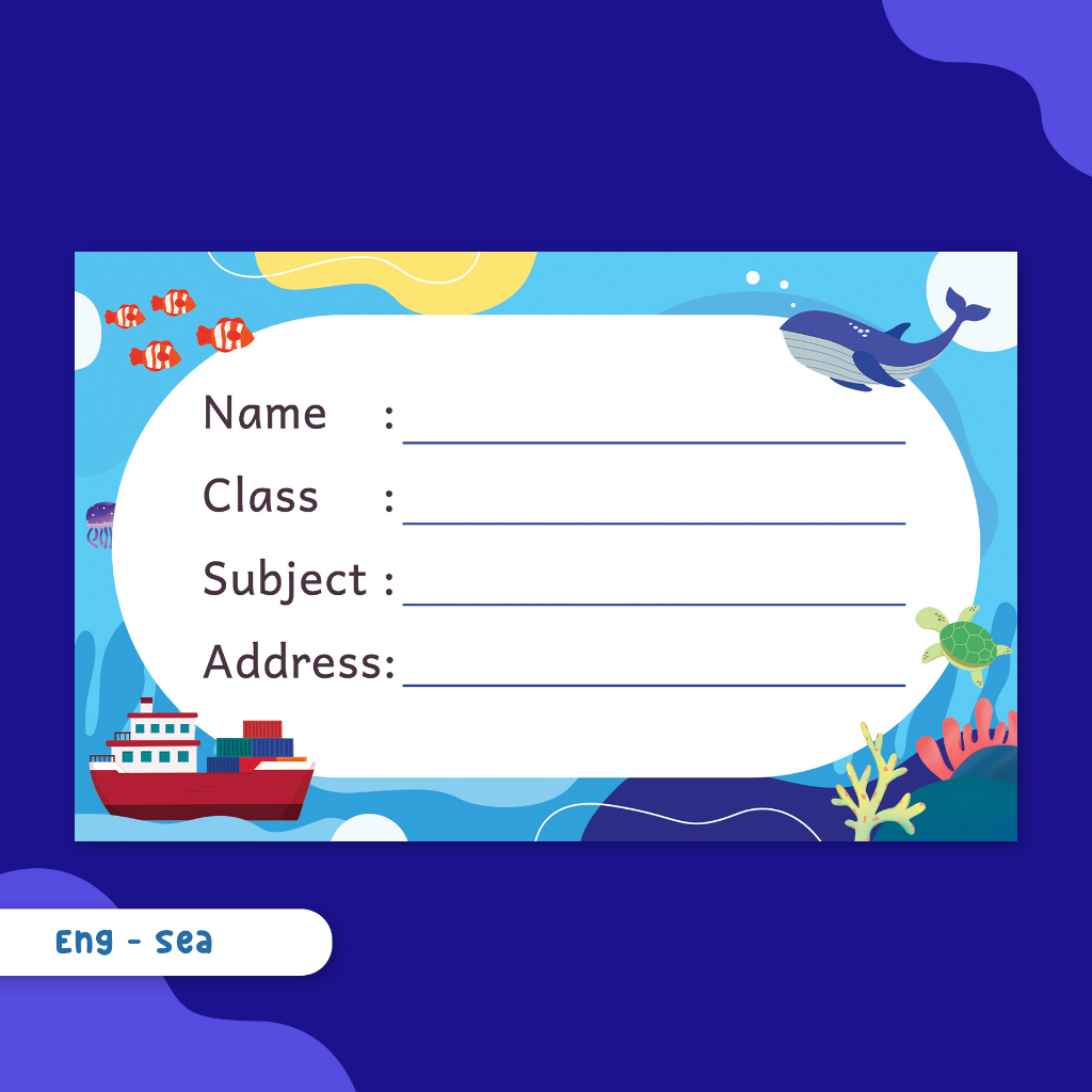 Jual Stiker Label Nametag Nama Kelas Buku Tulis dan Pelajaran Anak ...