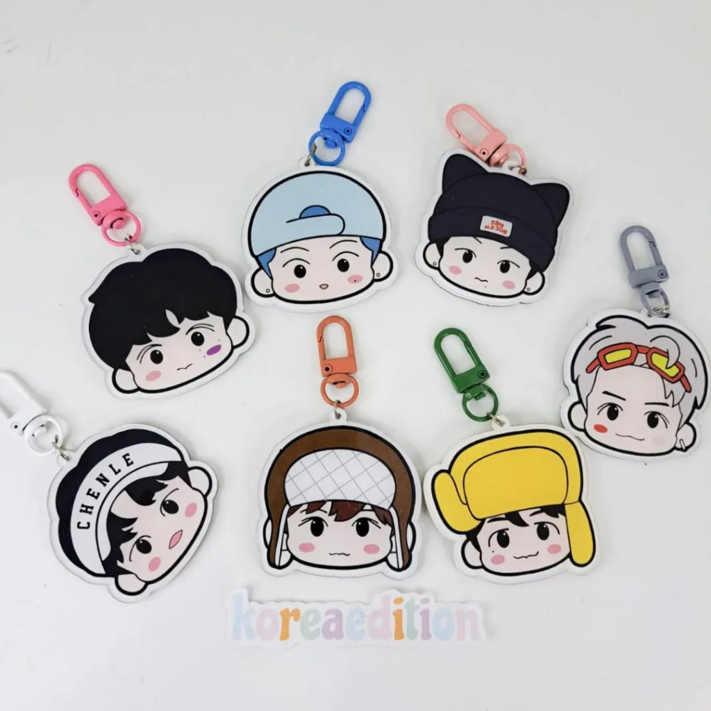 Jual Keychain Akrilik NCT Dream Candy Kepala Chibi Member Keyring ...