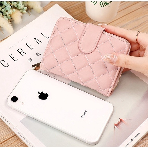 Jual Dompet Lipat Wanita Tebal Motif Kotak Simple Dompet Kartu Koin Wanita SKY GALLERY | Shopee ...