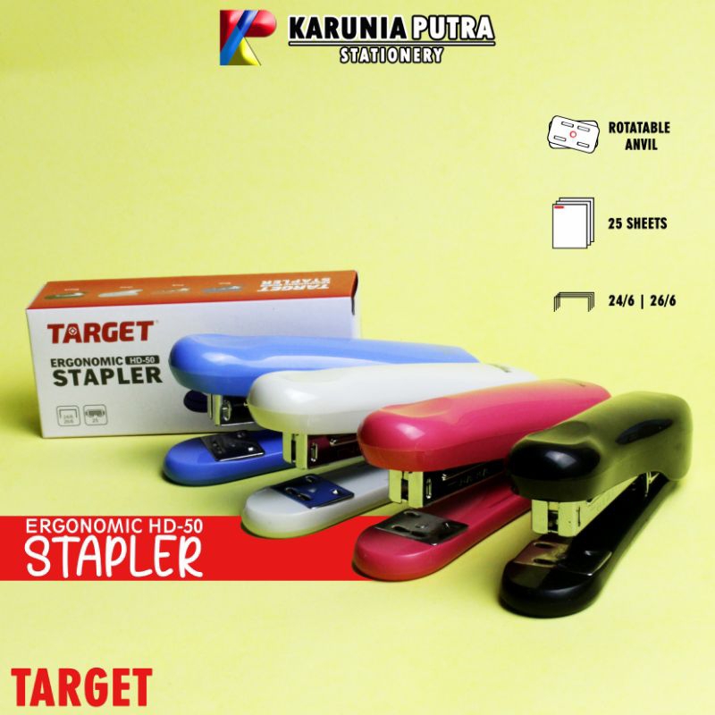 Jual Stapler TARGET Ergonomic HD-50 25 Sheets | Shopee Indonesia