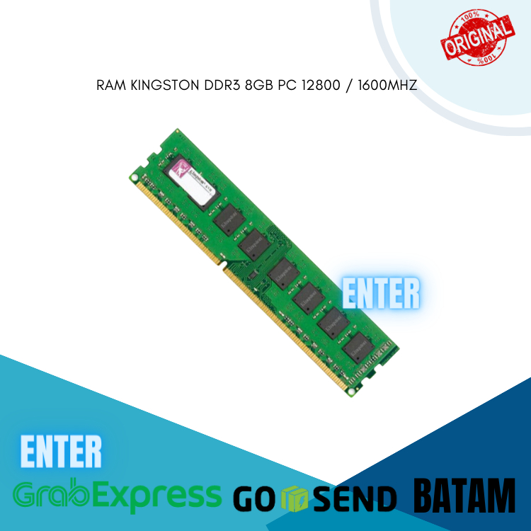 Jual RAM KINGSTON DDR3 8GB PC 12800 / 1600MHZ | Shopee Indonesia