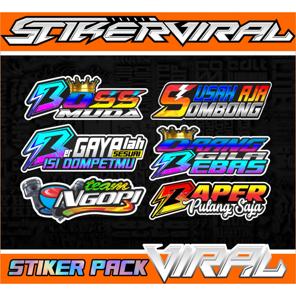 Jual STIKER VIRAL STIKER KATA KATA VIRAL BOS MUDA STIKER KEREN | Shopee ...