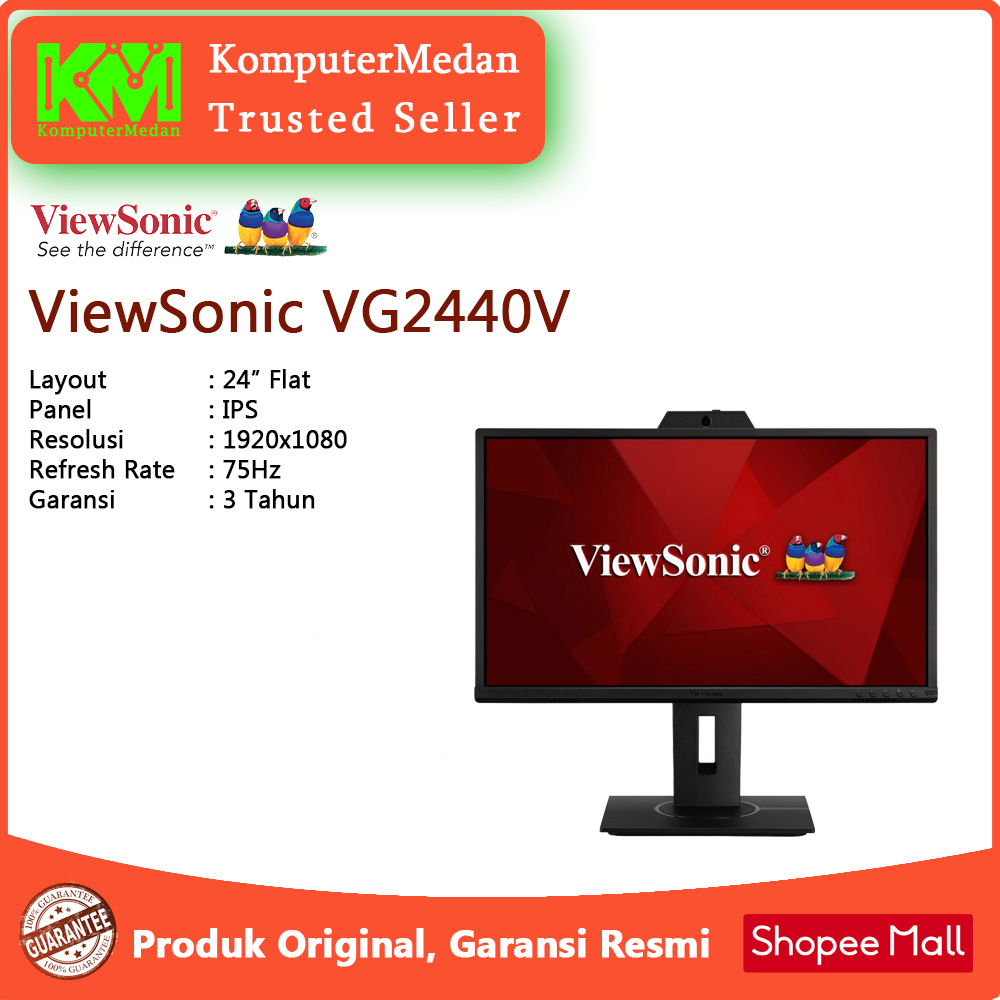 Jual LED Monitor ViewSonic VG2440V Conferencing Monitor (24"/IPS/FHD ...