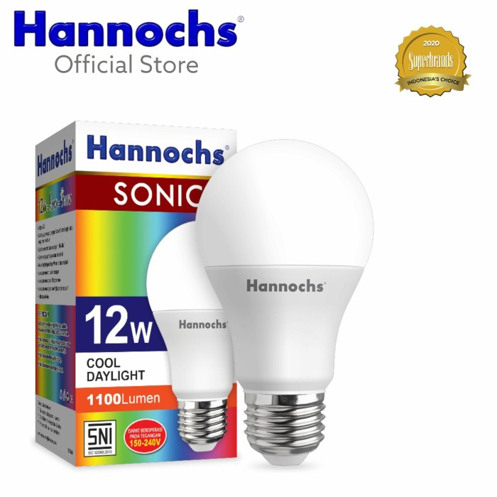 Jual Led Bulb Hannochs Sonic 12 watt Putih | Shopee Indonesia
