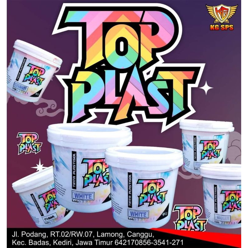 Jual TINTA SABLON PLASTISOL Merk TOP PLAST 1kg | Shopee Indonesia