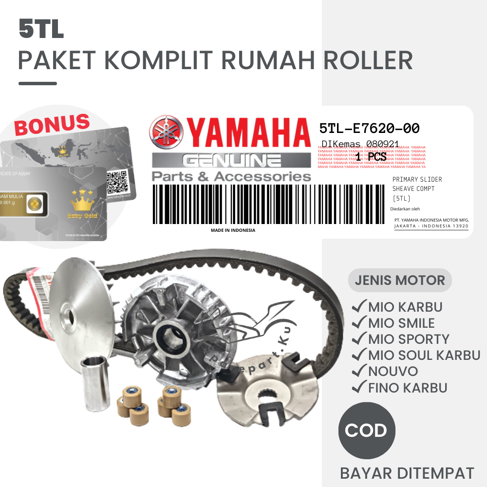 Jual (TERBATAS) BONUS EMAS MURNI + PAKET VANBELT MIO SPORTY YAMAHA MIO SPORTI SMILE SOUL KARBU ...
