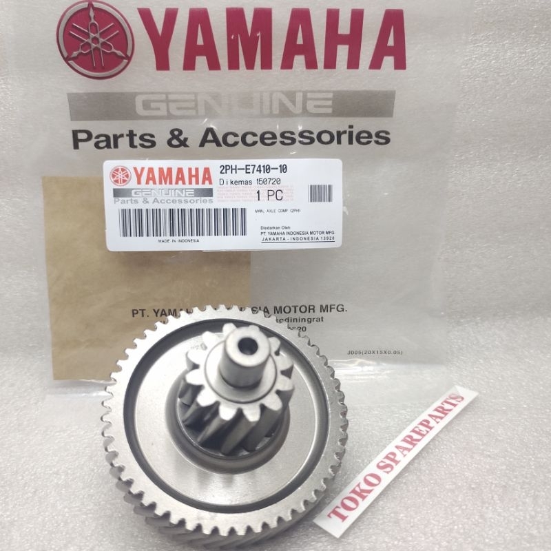 Jual 2PH-E7410-10 MAIN AXLE COMP Gear rasio 12T/50T Mio M3 Mio 125 Mio ...