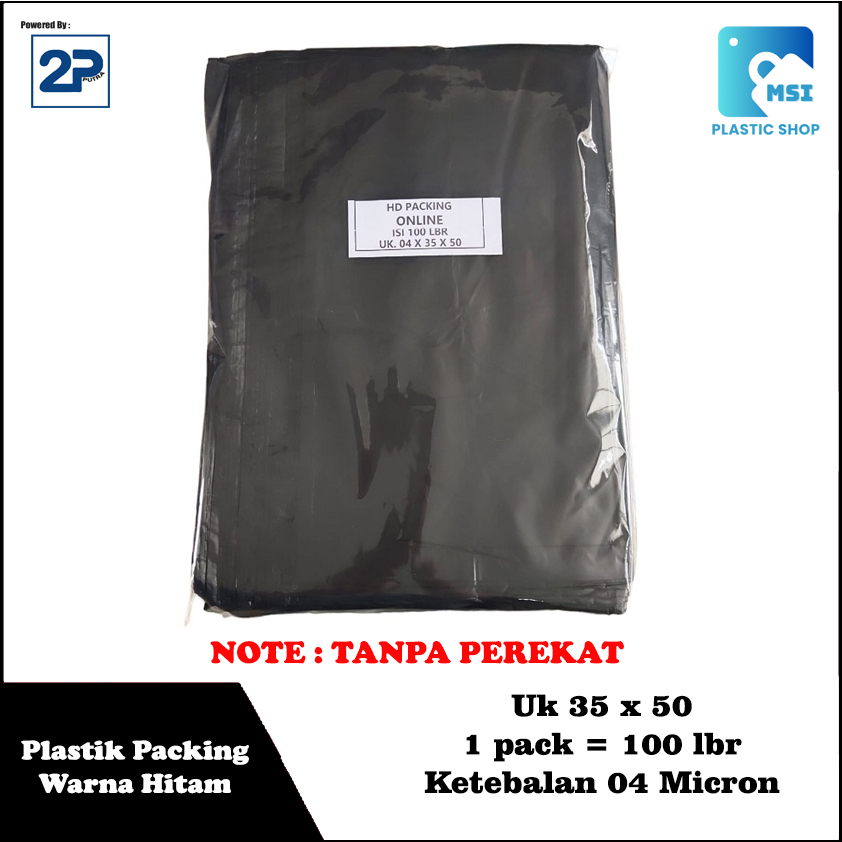 Jual Plastik Packing HD 35x50 Tebal 04 Hitam DAN 35x45 Tebal 04 ...